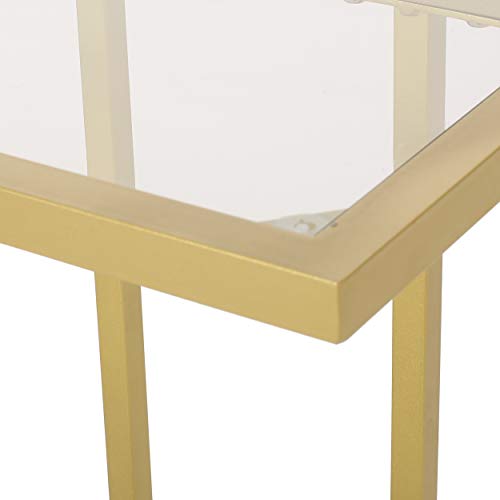 Christopher Knight Home Hickson END Table, Gold + Clear