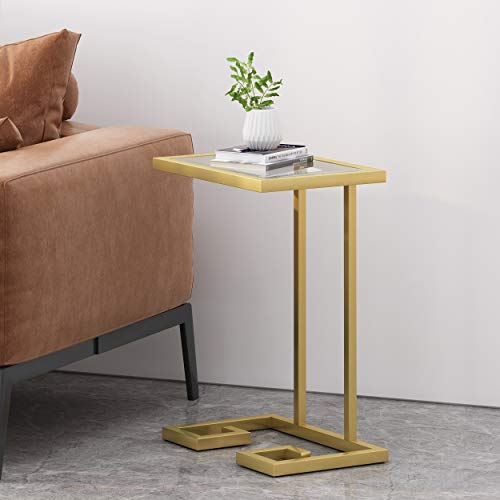 Christopher Knight Home Hickson END Table, Gold + Clear