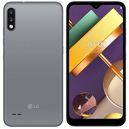 LG K22+ Plus LM-K200HAW Smartphone, US+LATIN 4G LTE, International Version (No US Warranty), 64GB, Titan - Unlocked w/ 64GB SD Bundle