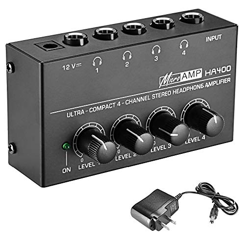 MR DJ HA400 Microamp is an ultra-compact 4-channel stereo headphone amplifier