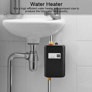 US Plug Hot Water Heater,110V 3000W Mini Electric Tankless Instant Hot Water Heater Bathroom Kitchen Washing US Plug Black