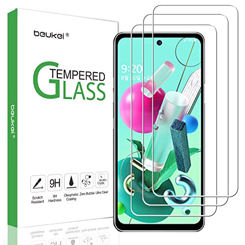 beukei (3 Pack) Screen Protector Compatible for LG K92 5G Screen Protector Tempered Glass, 9H Hardness, Anti Scratch, Bubble Free