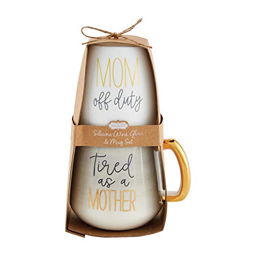 GREY MOM SILICONE WINE MUG SET