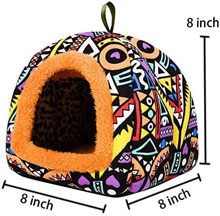 KAMEIOU Small Animal Hamster Hedgehog Small Guinea Pig Bed Hideout House Washable Warm Cartoon Hamster Hedgehog Chinchilla Ferret Guinea Pig Cage Hammock Beds for Small Animals Guinea Pig Accessories