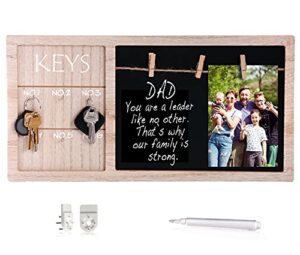 key hooks photo hangers chalkboard wall mounted keychains organizer - bohemian hanging photo note board key racks hanger suitable for entryway, front door, hallway for boho and rustic decor.