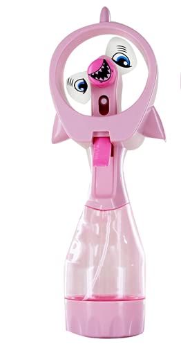 P&F Animal Water Mist Spray Bottle Fan Portable Handheld Mister - Battery Operated (Pink)