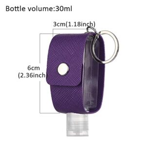 Fashyner Holder With Keychain Carrier Refillable Containers Travel Accessories Reusable Travel Bottle Empty Container Sub-bottling Hand Sanitizer (Purple)