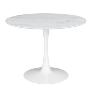 Coaster Furniture Arkell 40-inch Round Pedestal White Dining Table 193051