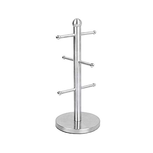 ZSQAI Stainless Steel Tree Cup Holder Tree Teacup Storage Rack Home Kitchen Cup Hanging Display Beverage Rack