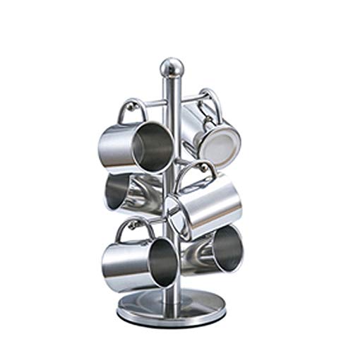 ZSQAI Stainless Steel Tree Cup Holder Tree Teacup Storage Rack Home Kitchen Cup Hanging Display Beverage Rack