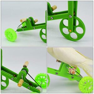 POPETPOP Parrot Parrot Bike Toy Training Toy Mini Bike Toy Intelligence Training Toy for Parakeet Cockatiel Conure Budgies Parrot Play Toy Lovebird Parrot Training Toys (Green)