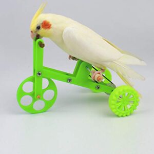 POPETPOP Parrot Parrot Bike Toy Training Toy Mini Bike Toy Intelligence Training Toy for Parakeet Cockatiel Conure Budgies Parrot Play Toy Lovebird Parrot Training Toys (Green)