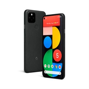 google pixel 5 - 5g android phone - water resistant - unlocked smartphone with night sight and ultrawide lens - just black