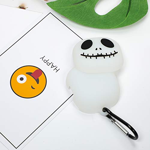 Jowhep Case for Samsung Galaxy Buds Live, Cartoon 3D Design Cute Silicone Cover Fashion Kawaii Funny Cool Fun,Soft Protective for Buds Live Girls Boys Women Kids Cases for Samsung Buds Live Jack Skull