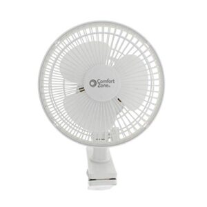 Comfort Zone CZ6C 6-inch Quiet Portable Indoor 2-Speed Desk Fan with Clip and Fully Adjustable Tilt, White (2pk)