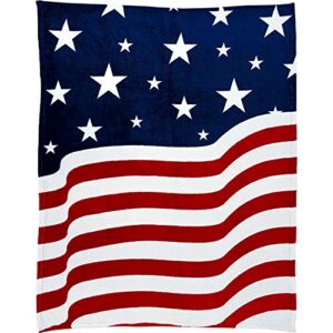 usa star spangled banner super plush blanket - 50x60 soft throw blanket - perfect for cuddle season!