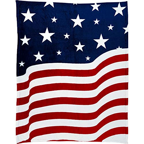 USA Star Spangled Banner Super Plush Blanket - 50x60 Soft Throw Blanket - Perfect for Cuddle Season!