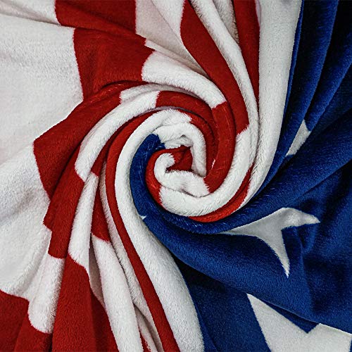 USA Star Spangled Banner Super Plush Blanket - 50x60 Soft Throw Blanket - Perfect for Cuddle Season!