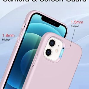 LEOMARON Compatible with iPhone 12 and iPhone 12 Pro Case 6.1 inch, Liquid Silicone Full Body Protection Cover Case with Soft Microfiber Cloth Lining for iPhone 12 and iPhone 12 Pro 2020, Lavender