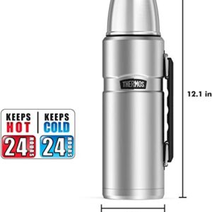 THERMOS Stainless King Vacuum-Insulated Beverage Bottle, 40 Ounce, Midnight Blue