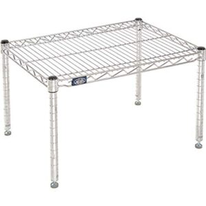 nexel commerical wire shelf platform dunnage storage rack, 21" x 36" x 14", chrome