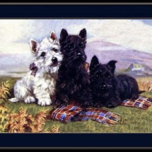 TYmall Jigsaw Puzzle,1000 Piece Puzzle Kids Adult English Picture West Highland Scottish Terrier Dog Art Vintage Educational Toy Family Entertainment Educational Wooden Puzzles