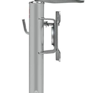 bROK Products 15936 Side Mount Top Wind Trailer Jack with Footplate - 1000 lb, Silver