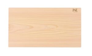 jne hinoki cypress wood cutting board, chopping board, butcher board, serving board, solid single piece, no joint, no glue (17.3l x 9.5w x 1.2h inch)