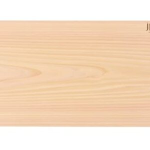 JNE Hinoki Cypress Wood Cutting Board, Chopping Board, Butcher Board, Serving Board, Solid Single Piece, No Joint, No Glue (17.3L x 9.5W x 1.2H inch)