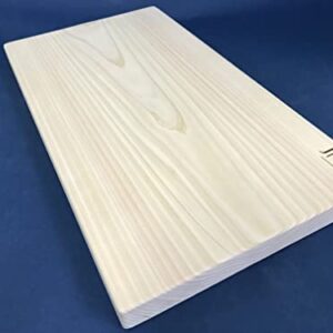 JNE Hinoki Cypress Wood Cutting Board, Chopping Board, Butcher Board, Serving Board, Solid Single Piece, No Joint, No Glue (17.3L x 9.5W x 1.2H inch)