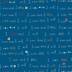 art gallery fabrics art gallery sisu the motto highlighted fabric, blue