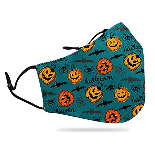 6Pcs Kids Halloween Face Bandanas Breathable Washable Maslks Costume Accessories Gift for Boys Girls