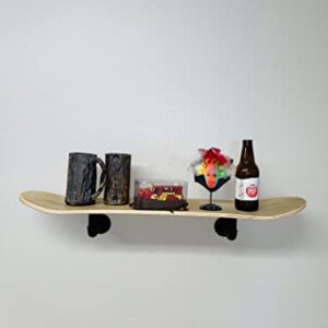 SkateShelf Skateboard Industrial Pipe Floating Shelf (Longboard)