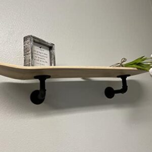 SkateShelf Skateboard Industrial Pipe Floating Shelf (Longboard)