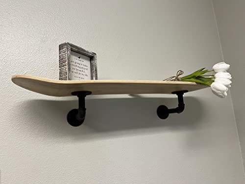 SkateShelf Skateboard Industrial Pipe Floating Shelf (Longboard)