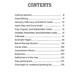 Starkenburg Company Barrel Racing Record Book, Barrel Racing Gifts for All Ages, 50 Plus Rodeos, Barrel Racing Tips, Barrel Racer Schematics, Goal Setting, Hardcover with Premium Western Styled Pages