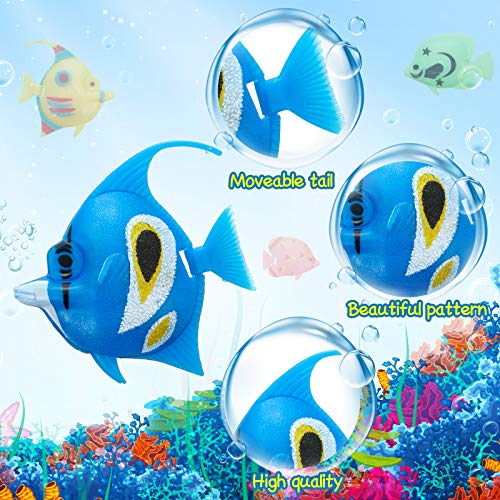 Weewooday 20 Pieces Artificial Moving Fishes Plastic Floating Fishes Lifelike Fish Ornament Aquarium Decorations for Fish Tank (Random Style)