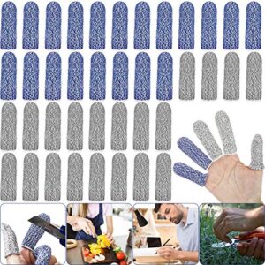 40 pcs finger cots cut resistant protector anti-cut fingertips finger sleeve reusable finger covers thumb finger protection cots for kitchen work sculpture supplies