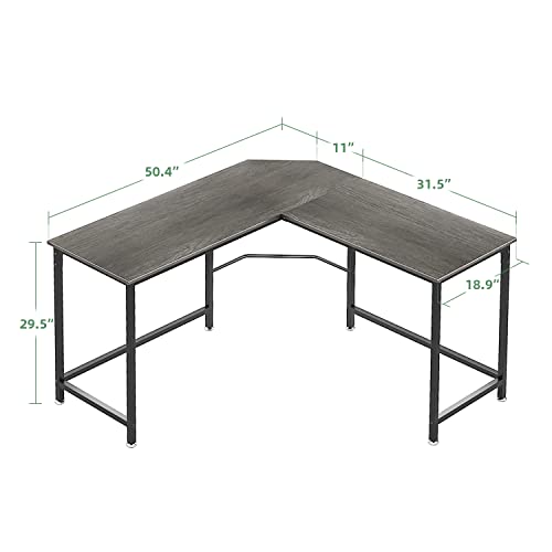 Elephance L Shaped Desk Corner Computer Desk Gaming Table Workstation for Home Office Study