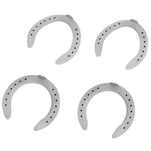 Horseshoe, 4pcs Aluminum Alloy Horse Shoes Horse Riding Equestrian Tools, for Horses That Have More Exercise or Work(13cm)