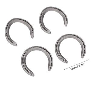 Horseshoe, 4pcs Aluminum Alloy Horse Shoes Horse Riding Equestrian Tools, for Horses That Have More Exercise or Work(13cm)