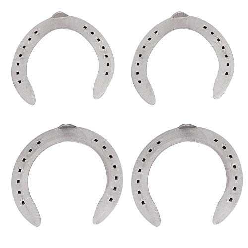 Horseshoe, 4pcs Aluminum Alloy Horse Shoes Horse Riding Equestrian Tools, for Horses That Have More Exercise or Work(13cm)