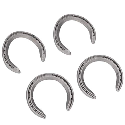 Horseshoe, 4pcs Aluminum Alloy Horse Shoes Horse Riding Equestrian Tools, for Horses That Have More Exercise or Work(13cm)