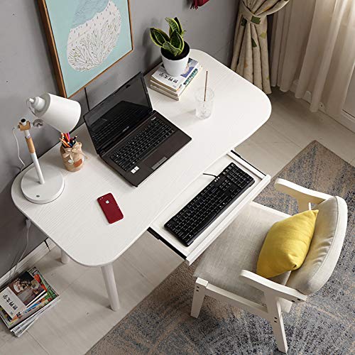 Modern Simple Style Computer Desk,Solid Wood Ergonomic Sturdy Office Desk Writing Desk for Home Office,Pc Table Notebook Study Table Workstation