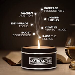 Premium Scented Candles Gift for Men - Mens Scented Candles - Unique Candles for Men, Inspirational Gift for Him, Candle with Relaxing Scents, Masculine Candle, Stress Relief Gifts for Men - 6 Pack