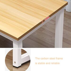 TOPYL Modern Computer Desk Ergonomic,Wooden Sturdy Office Desk Pc Laptop Table,Sturdy Writing Desk Workstation for Office Bedside Living Room