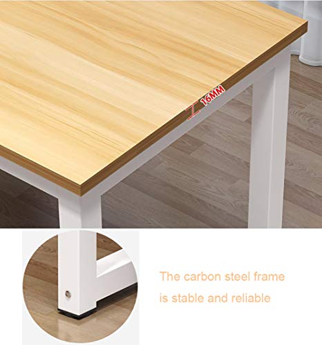 TOPYL Modern Computer Desk Ergonomic,Wooden Sturdy Office Desk Pc Laptop Table,Sturdy Writing Desk Workstation for Office Bedside Living Room