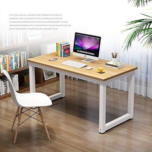 TOPYL Modern Computer Desk Ergonomic,Wooden Sturdy Office Desk Pc Laptop Table,Sturdy Writing Desk Workstation for Office Bedside Living Room