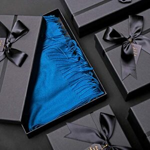 Homeanda Pack of 3 Black Different Sizes Cardboard Gift Wrap Wraping Box Case Holder with Top Lid Cover for Birthdays, Mothers Day, Baby Showers, Easter, Bridal Showers or Any Occasion