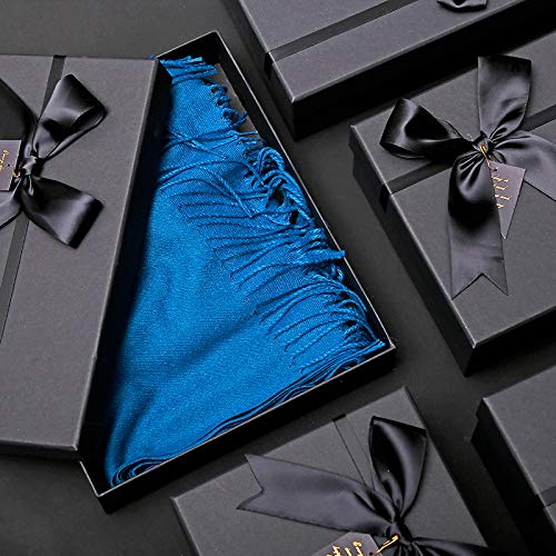 Homeanda Pack of 3 Black Different Sizes Cardboard Gift Wrap Wraping Box Case Holder with Top Lid Cover for Birthdays, Mothers Day, Baby Showers, Easter, Bridal Showers or Any Occasion